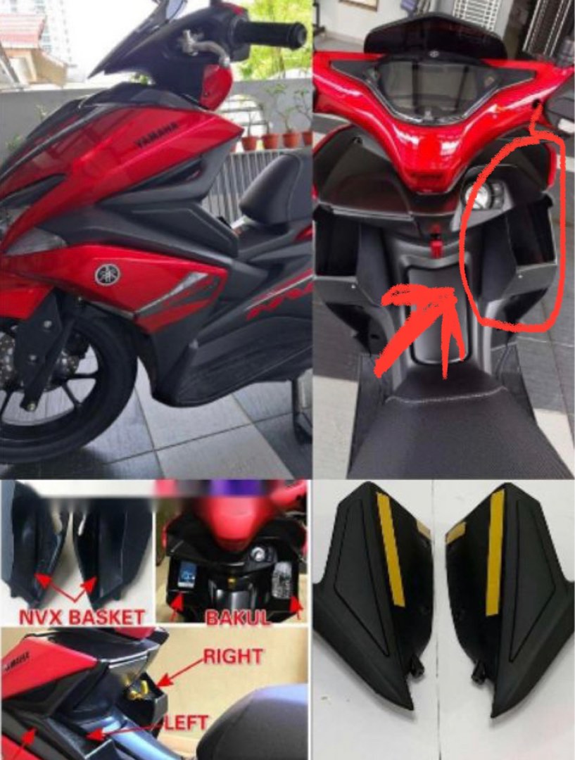 Aerox Side Basket / Pocket (Only RIGHT SIDE), Motorcycles, Motorcycle ...