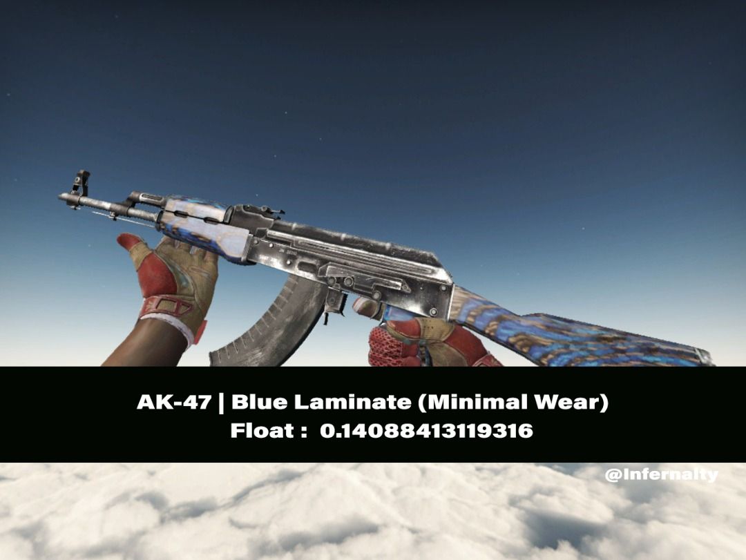 AK-47 Blue Laminate MW CSGO SKINS KNIVES, Video Gaming, Gaming ...