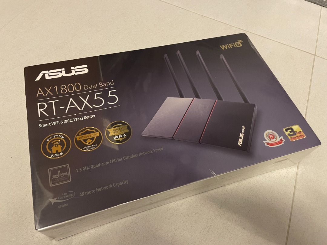 ASUS AX1800 WiFi 6 Router (RT-AX55) - Dual Band Gigabit Wireless Router ...
