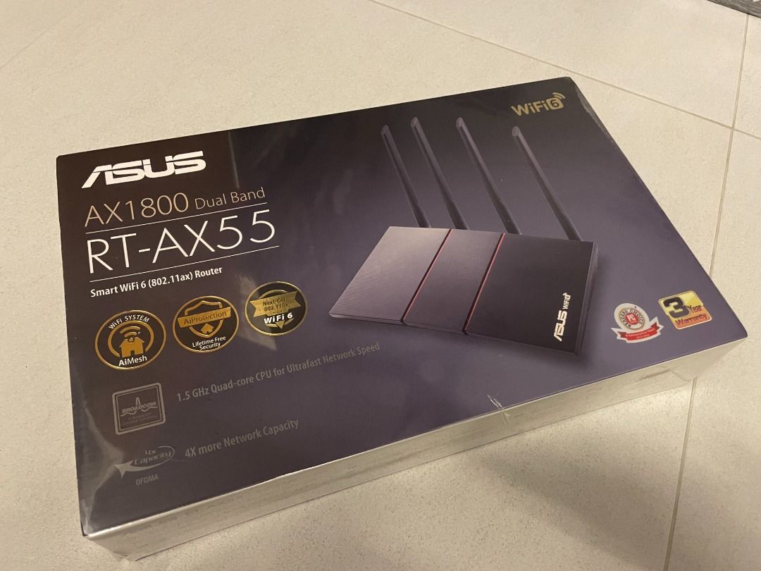 ASUS AX1800 WiFi 6 Router (RT-AX55) - Dual Band Gigabit Wireless Router ...