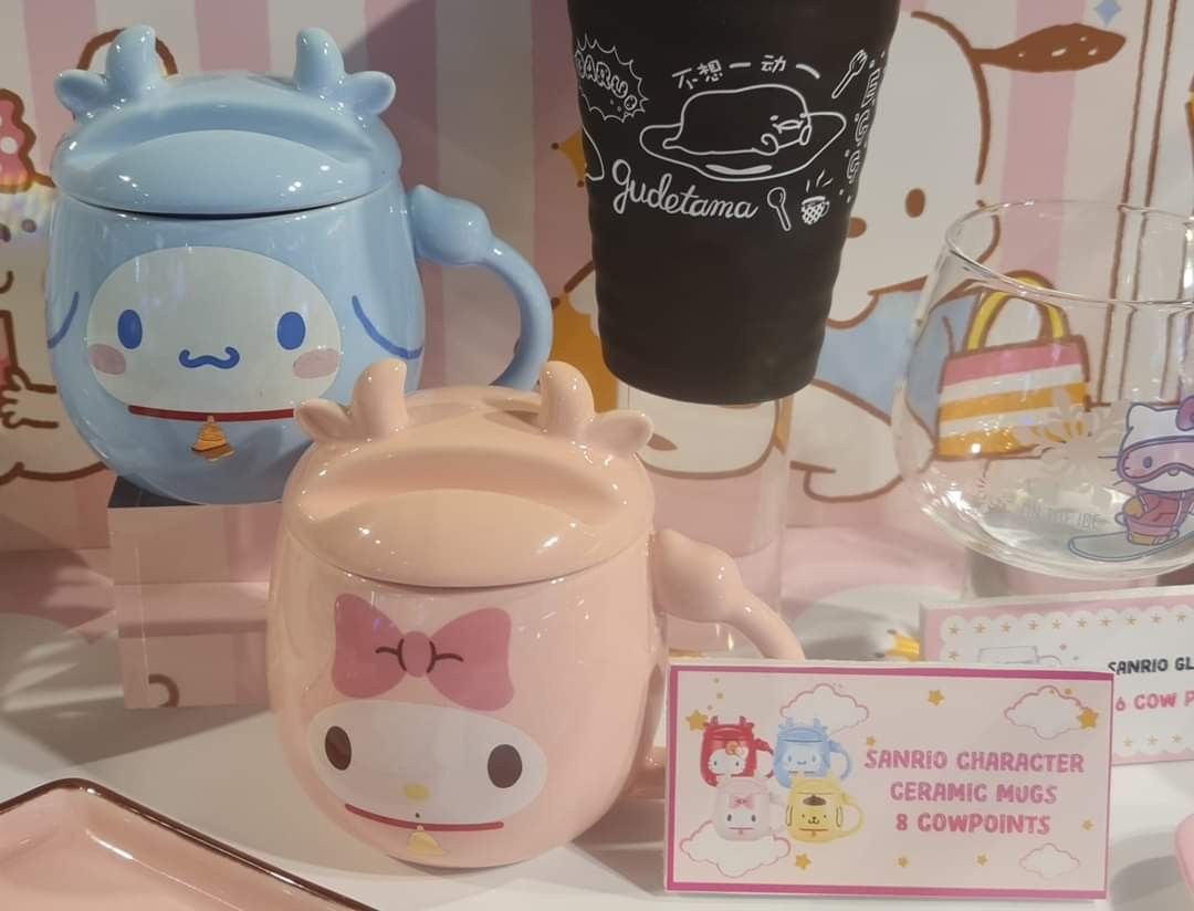 Authentic Sanrio Characters Cow play cow moo cpcm round plates / cups ...