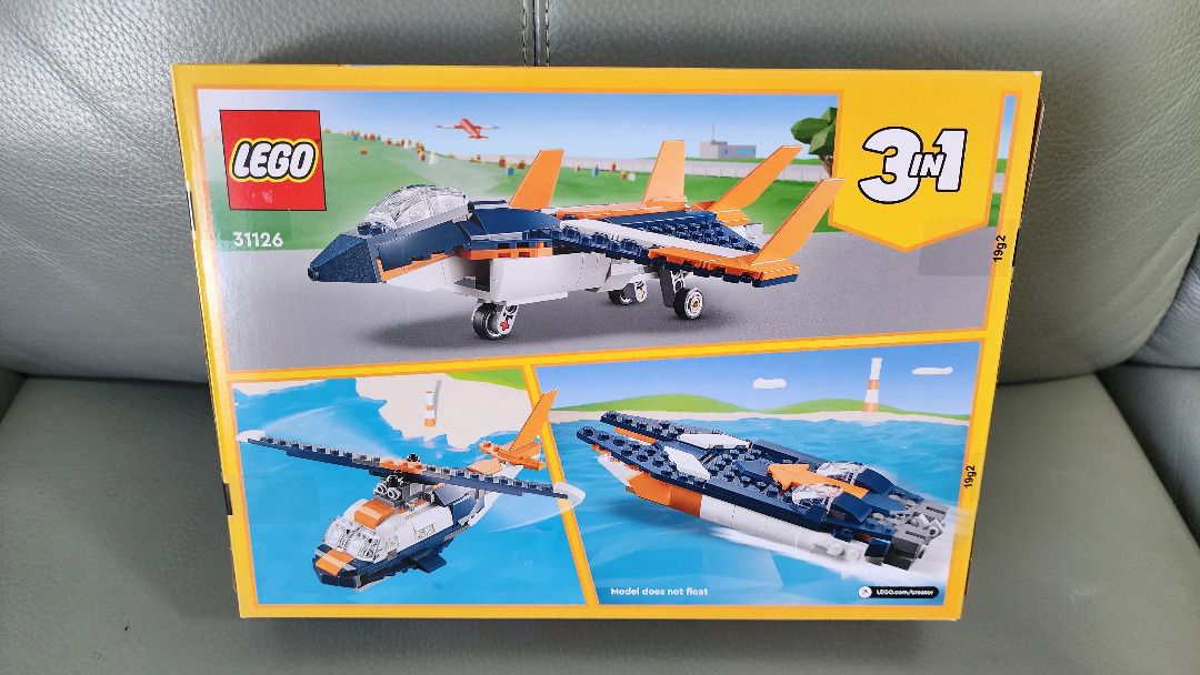 (Available now) LEGO CREATOR 3-in-1 31126 Supersonic Jet, Hobbies ...