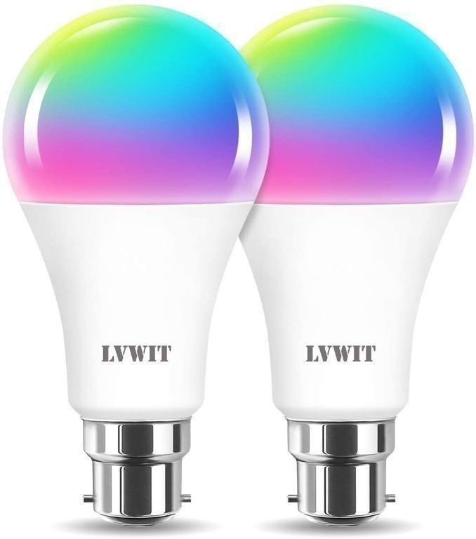 B22 Bayonet Smart WiFi LED Bulb, 1521Lm, 12W Replace 100 Watt, RGB 16 ...