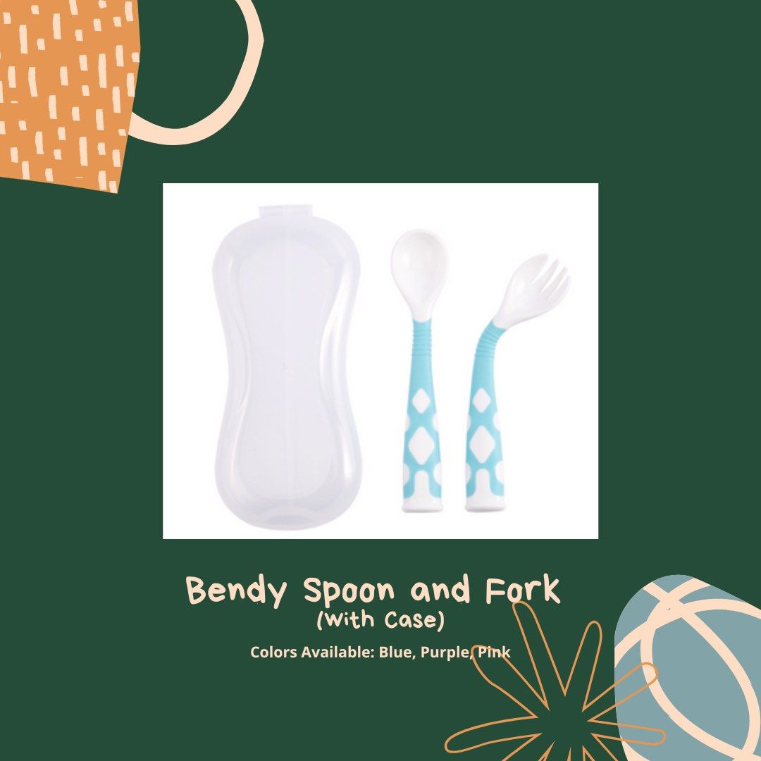 Bendy Spoon and Fork with Case, Babies & Kids, Nursing & Feeding ...