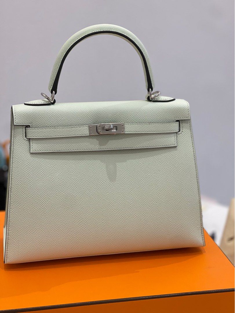The lowest BNIB HERMÉS KELLY 25 SELLIER EPSOM VERT FIZZ NEW COLOUR ...