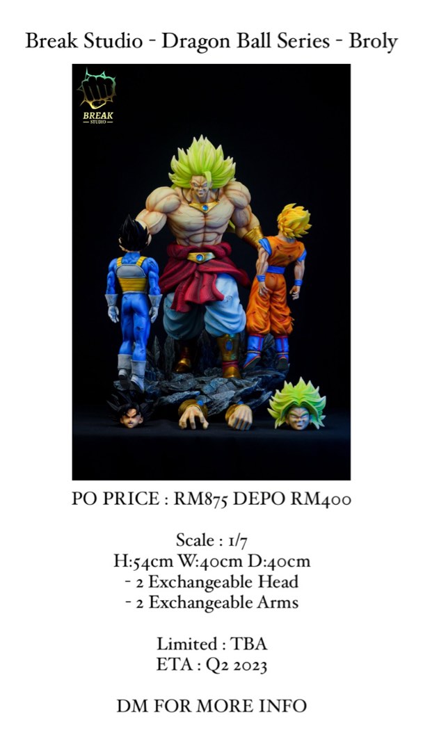 Break Studio - Dragon Ball Series - Broly, Hobbies & Toys, Toys & Games ...