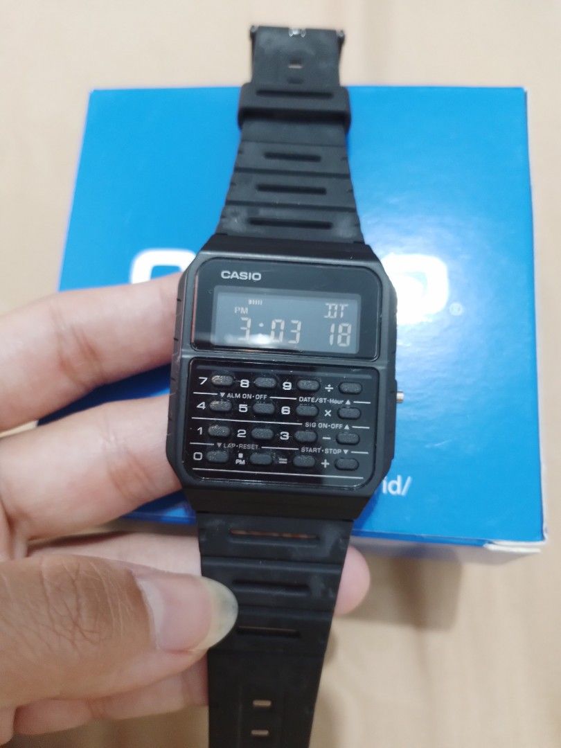 Casio Calculator Watch, Fesyen Pria, Jam Tangan di Carousell