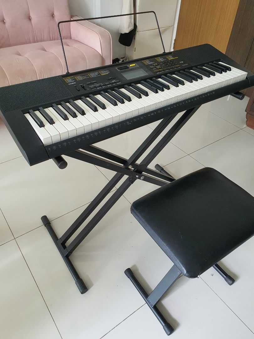 Casio Electronic Musical Keyboard - CTK2400 with keyboard stand and X ...