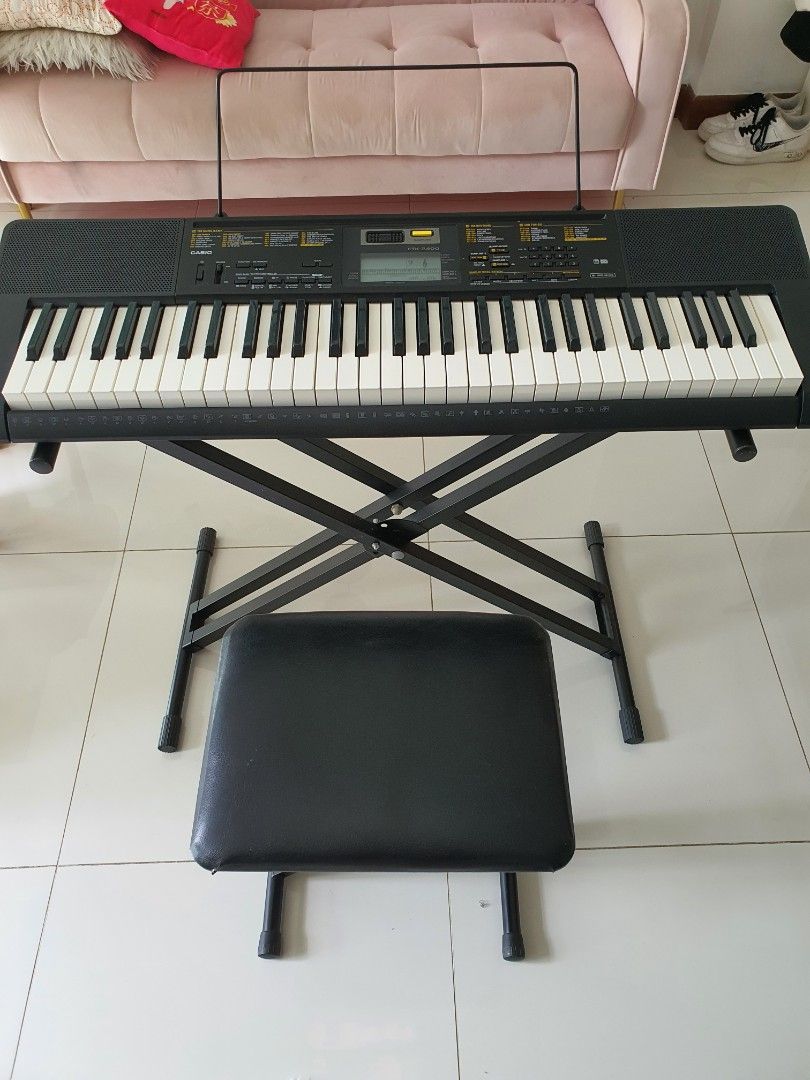 Casio Electronic Musical Keyboard - CTK2400 with keyboard stand and X bench, Hobbies & Toys ...