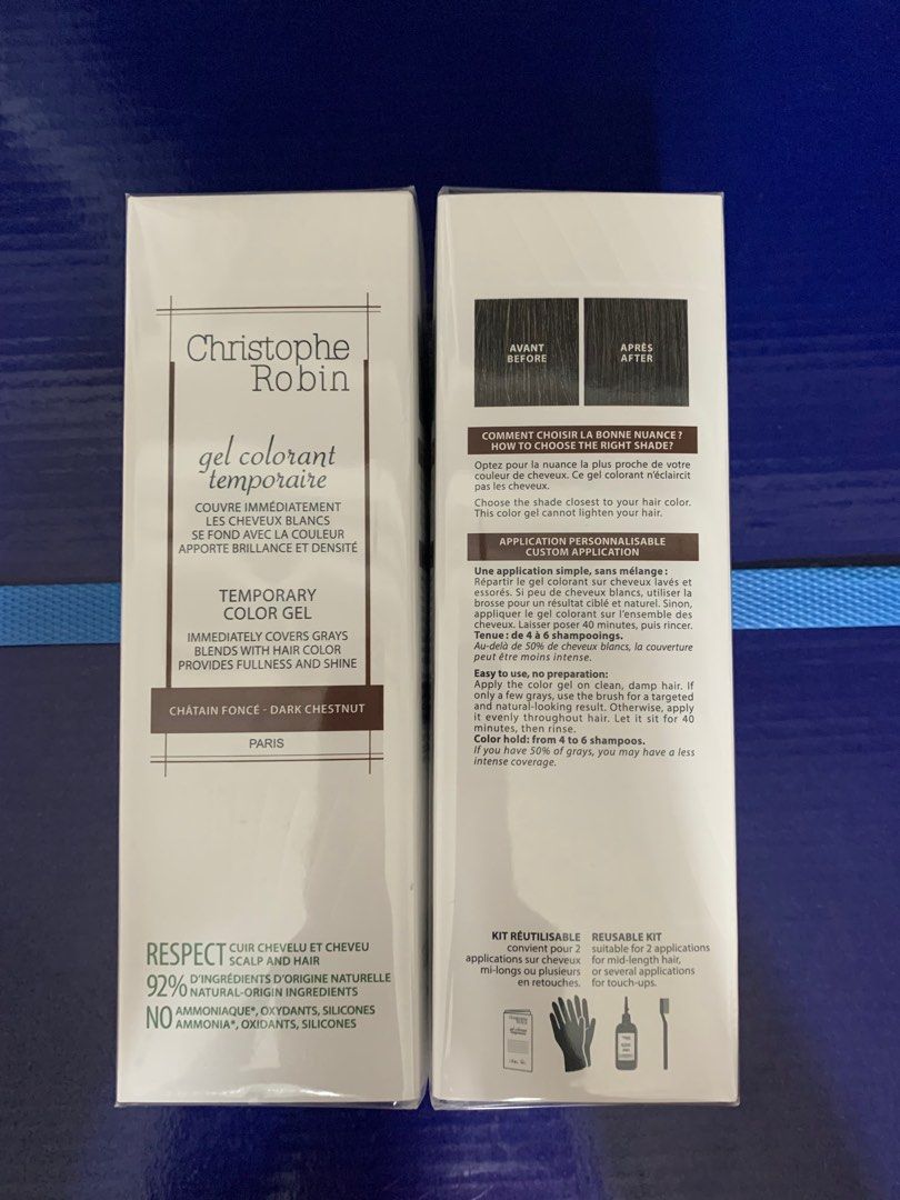Christophe Robin: Hair colour gel dark chestnut - non chemical, Beauty ...