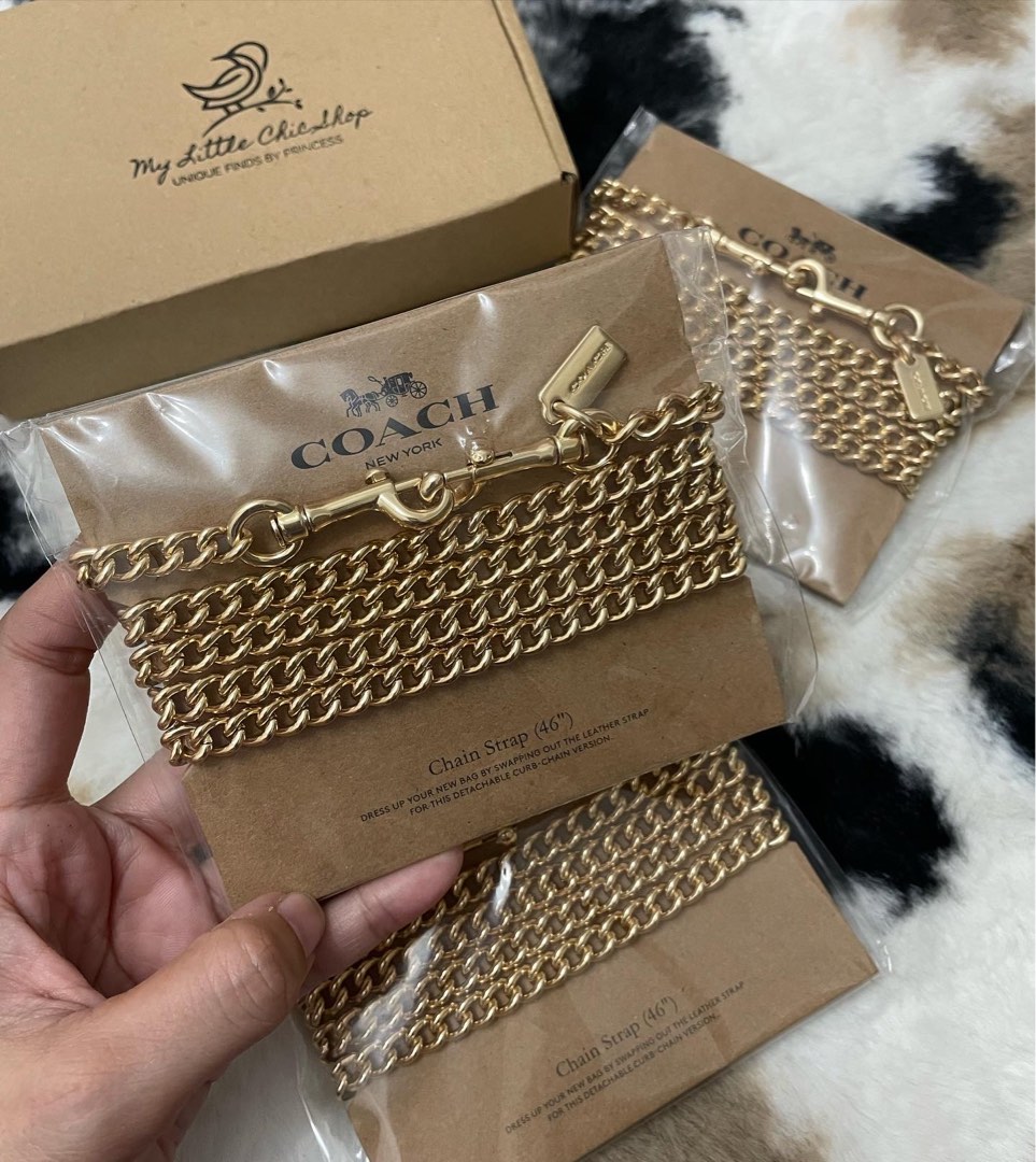 coach gold chain strap, Women's Fashion, Watches & Accessories, Other ...