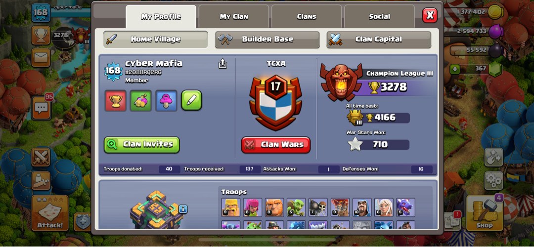 Coc acc best acc ever, Video Gaming, Video Games, Others on Carousell