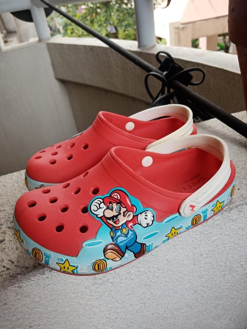 Crocs Super Mario, Babies & Kids, Babies & Kids Fashion on Carousell