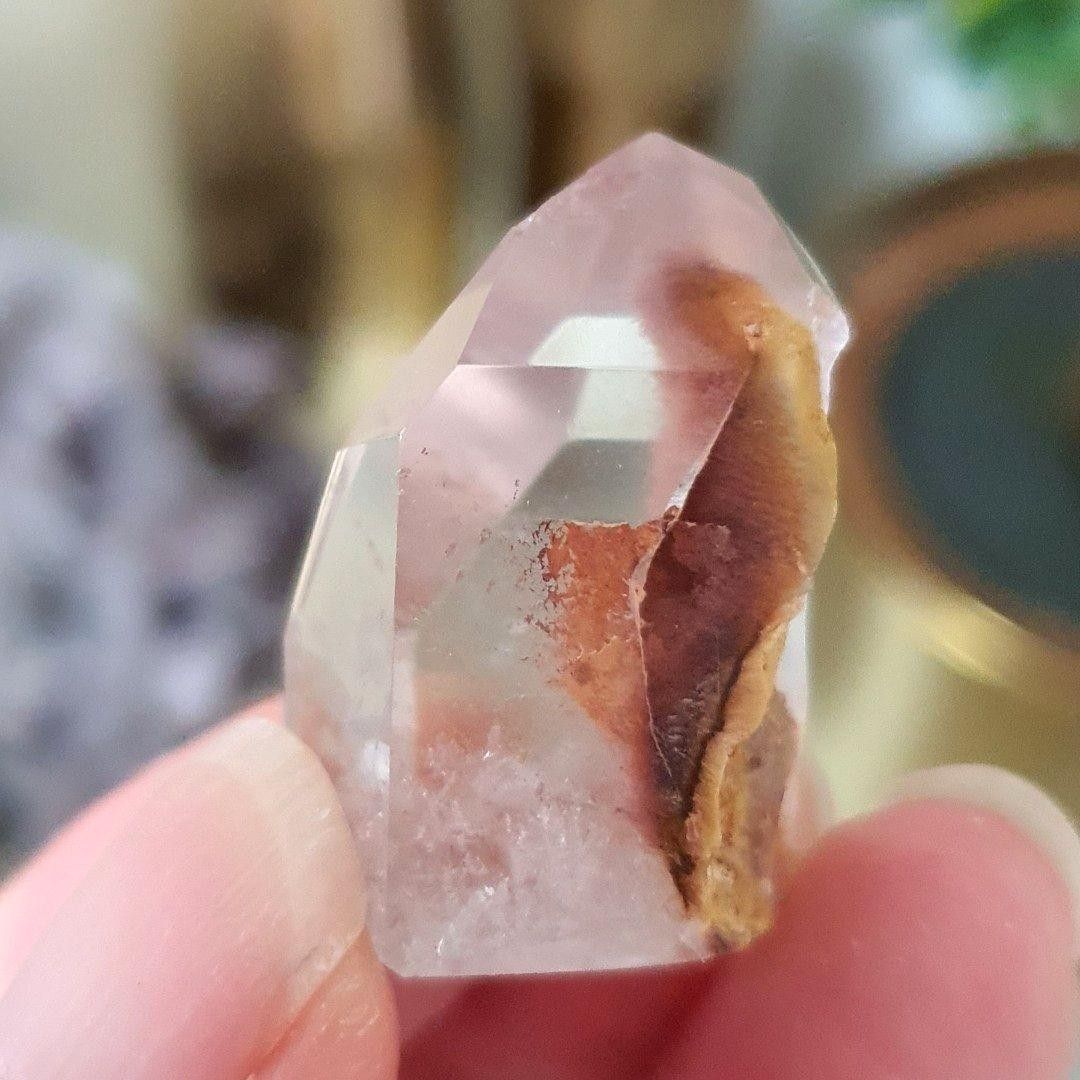 {CRYSTAL} In Dusky Pink ~ Amphibole / Angel Phantom Quartz Miniature ...