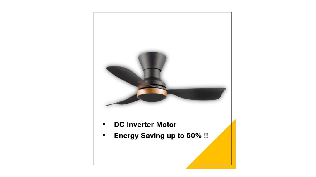 Deka Concept Mini 34''Ceiling Fan DC Motor 14 Speed, Furniture & Home ...