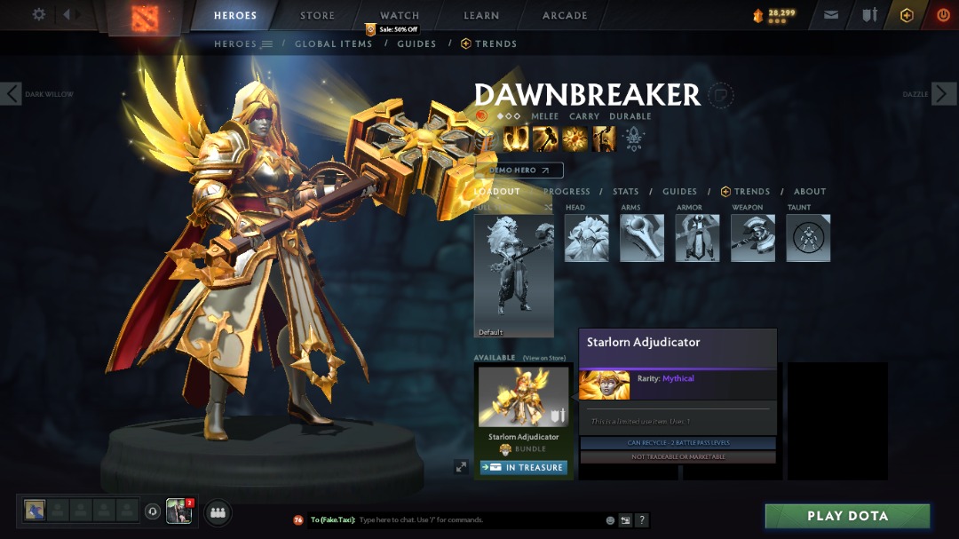 Dota 2 Diretide 2022 Collector's Cache - Dawnbreaker, Video Gaming, Gaming Accessories, In-Game ...
