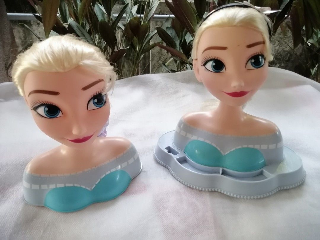 Disney Elsa styling head, 590 both 300 each, Hobbies & Toys, Toys ...
