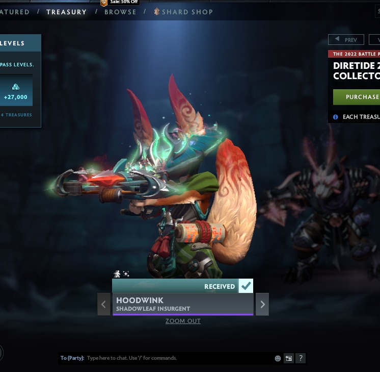 Dota 2 Diretide 2022 Collector's Cache Set for Hoodwink- Shadowleaf Insurgent, Video Gaming ...