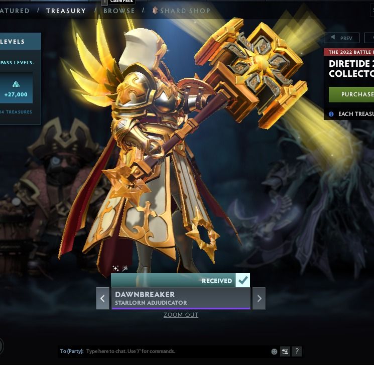 Dota 2 Diretide 2022 Collector's Cache Set for Dawnbreaker- Starlorn Adjudicator, Video Gaming ...