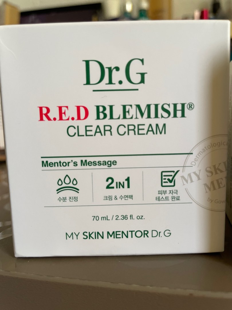 Dr. G Red Blemish Clear Cream x2 2024 exp, Beauty & Personal Care, Face ...