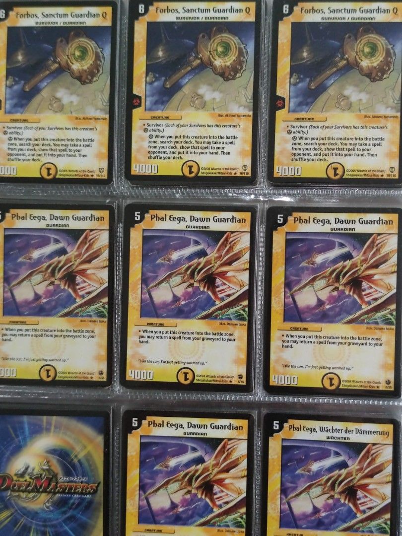 Duel Masters Light Rares: Holy Awe, Forbos, Phal Eega, Kizar Basiku ...