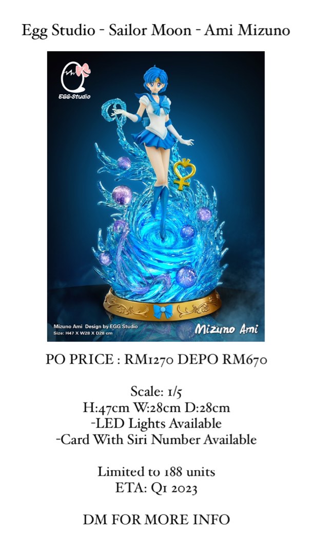 Egg Studio - Sailor Moon - Ami Mizuno, Hobbies & Toys, Toys & Games on Carousell