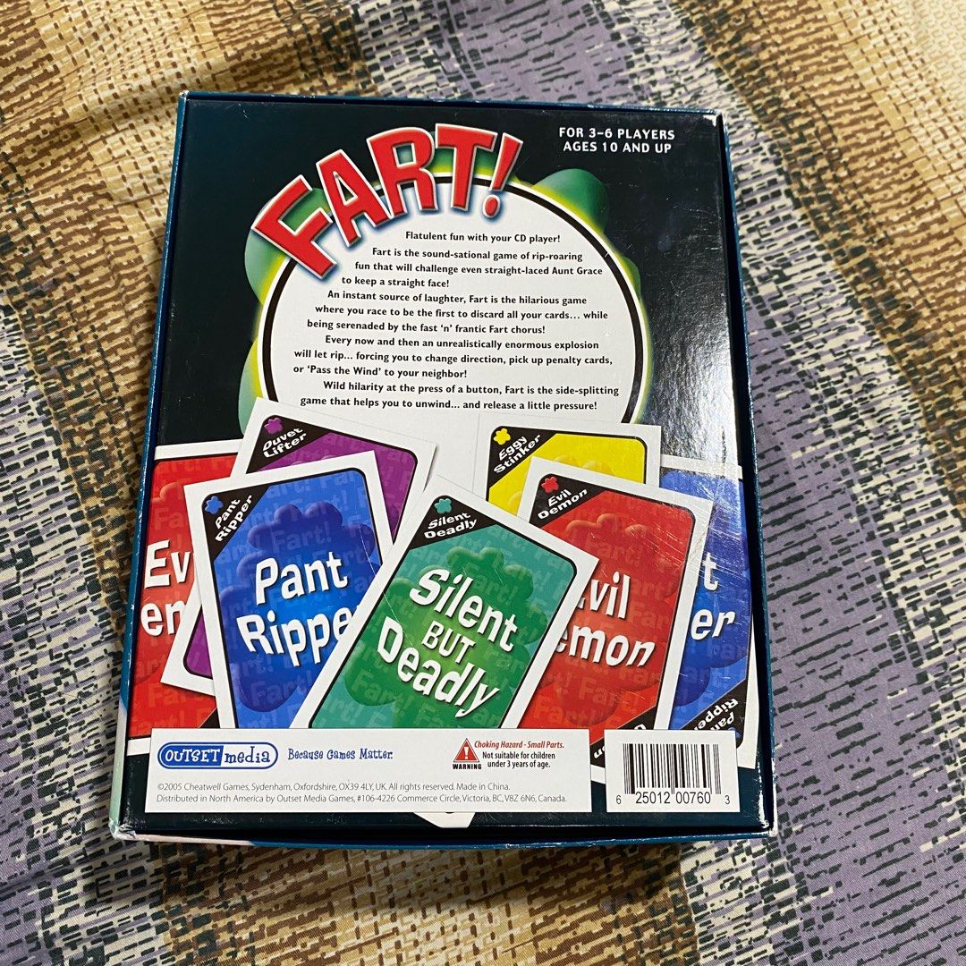 Fart Card Game, Hobbies & Toys, Toys & Games on Carousell