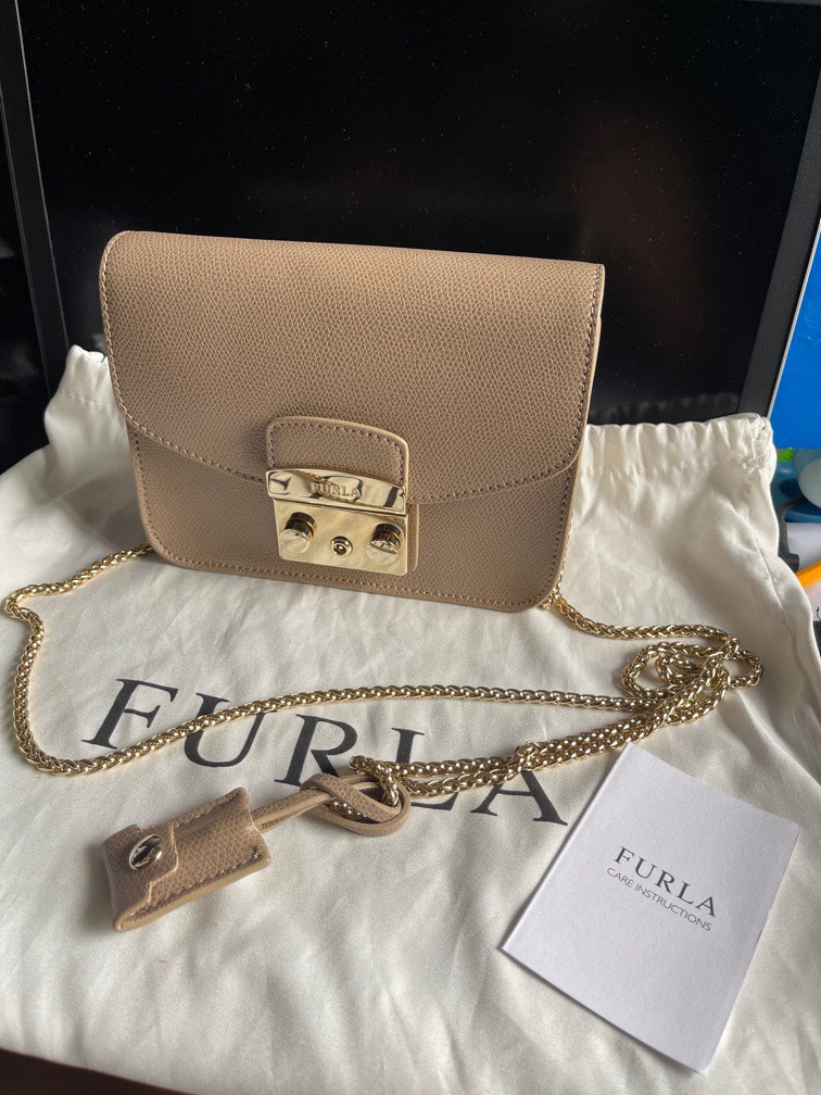 Furla Metropolis Small Crossbody Bag Beige/Nude, Luxury, Bags & Wallets ...