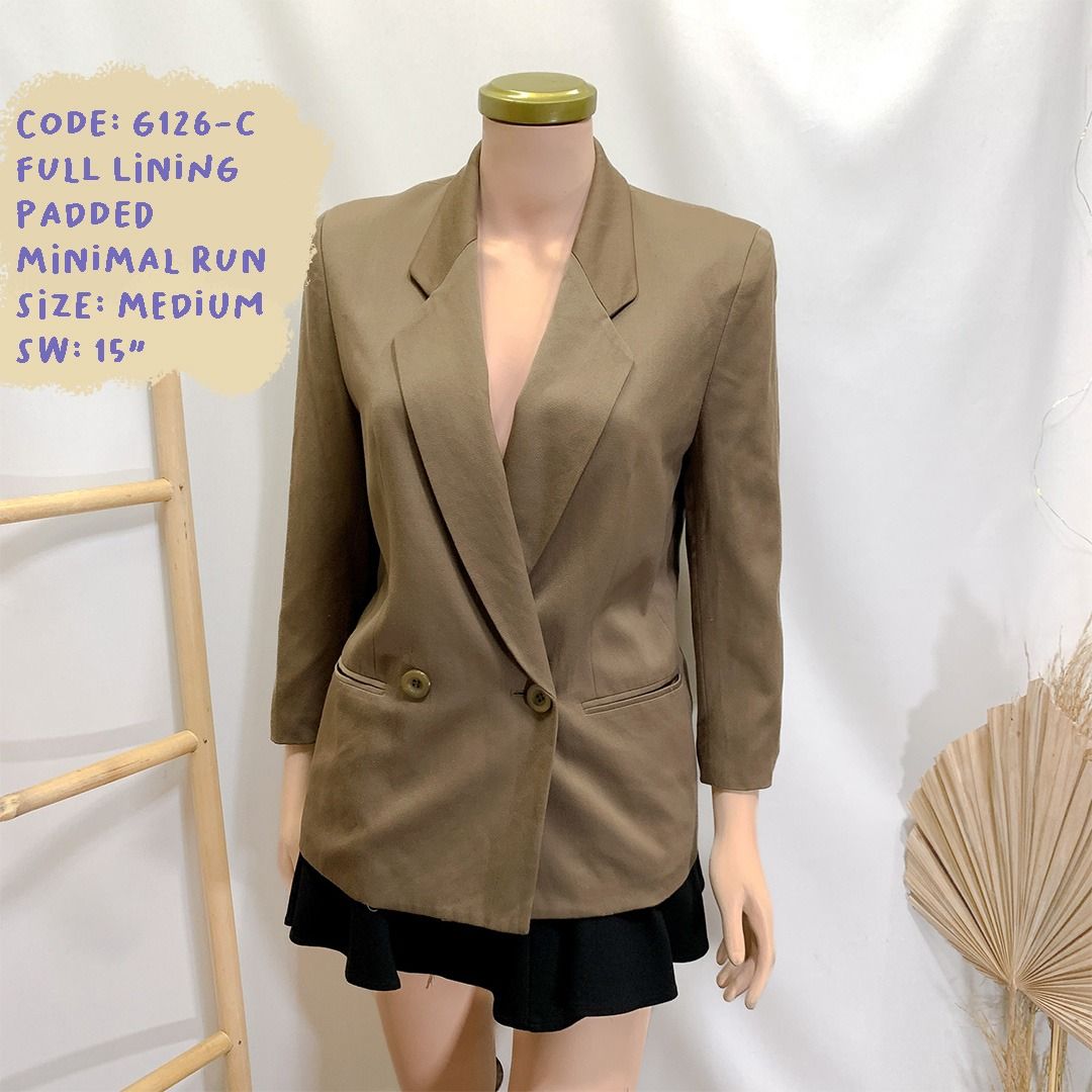 G126 - nude brown korean premium coat blazer, Women's Fashion, Coats, Jackets and Outerwear on ...