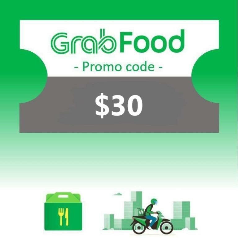 Grab food $30 voucher, Tickets & Vouchers, Vouchers on Carousell