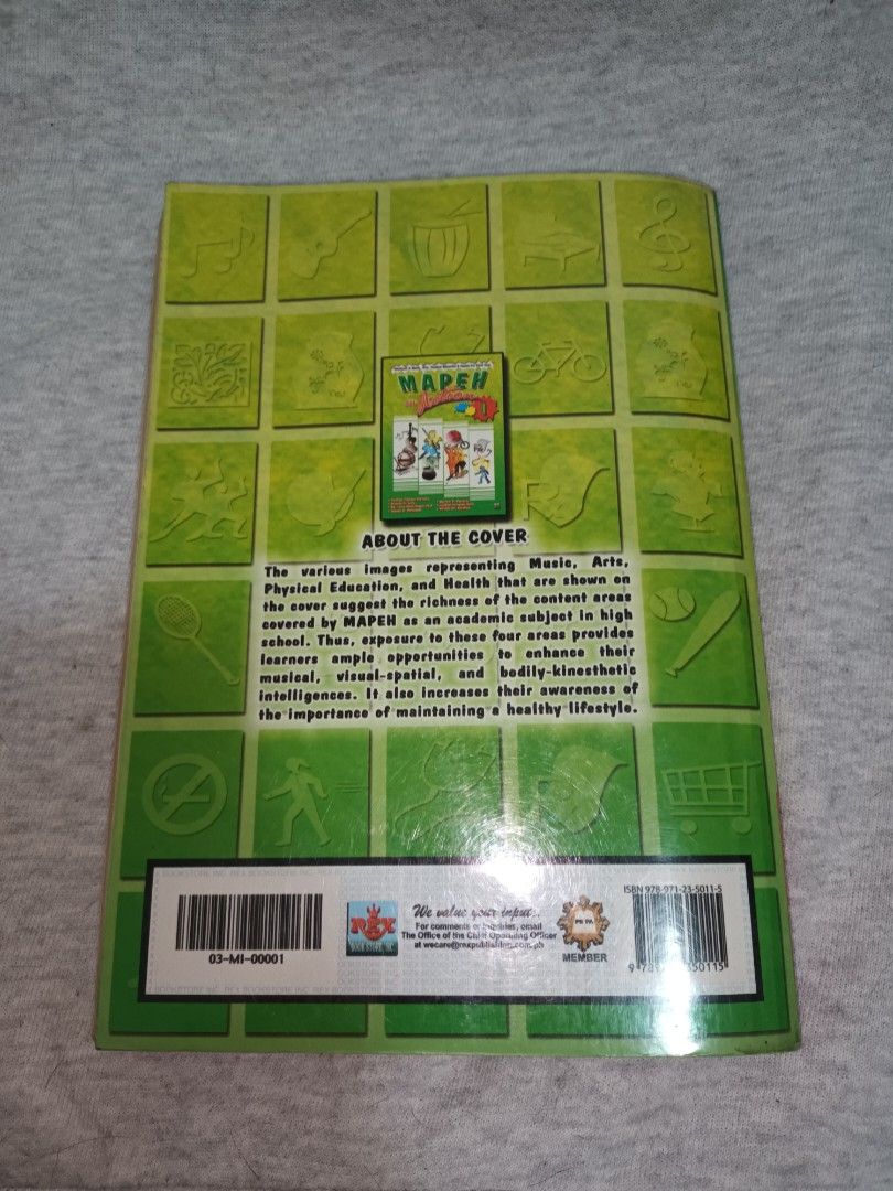 MAPEH in Action 1 Grade 7 Textbook 2008, Hobbies & Toys, Books ...