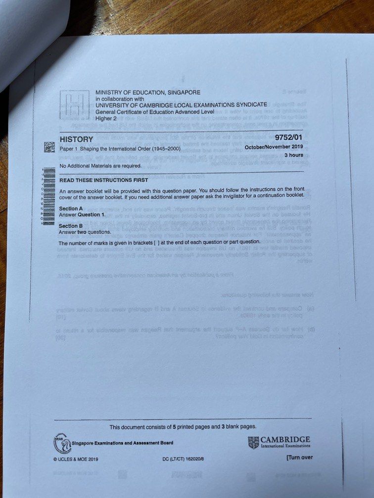 H2 History TYS A level (2017-2021), Hobbies & Toys, Books & Magazines ...