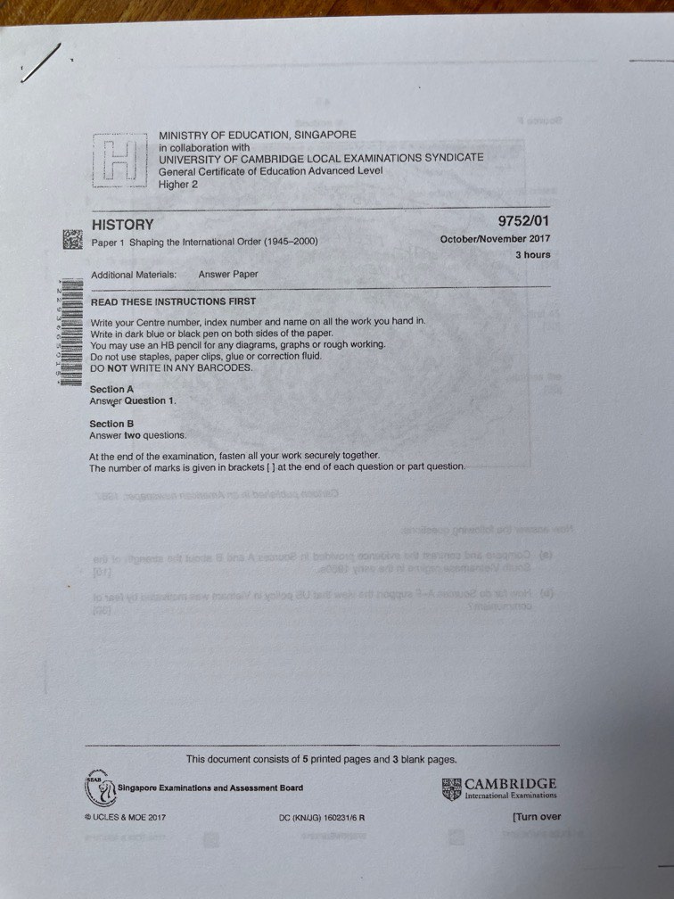 H2 History TYS A level (2017-2021), Hobbies & Toys, Books & Magazines ...