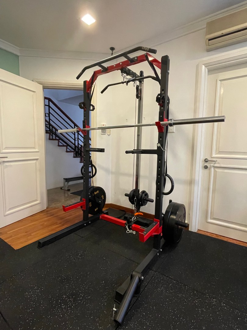 Half rack with accessories, Sports Equipment, Exercise & Fitness ...