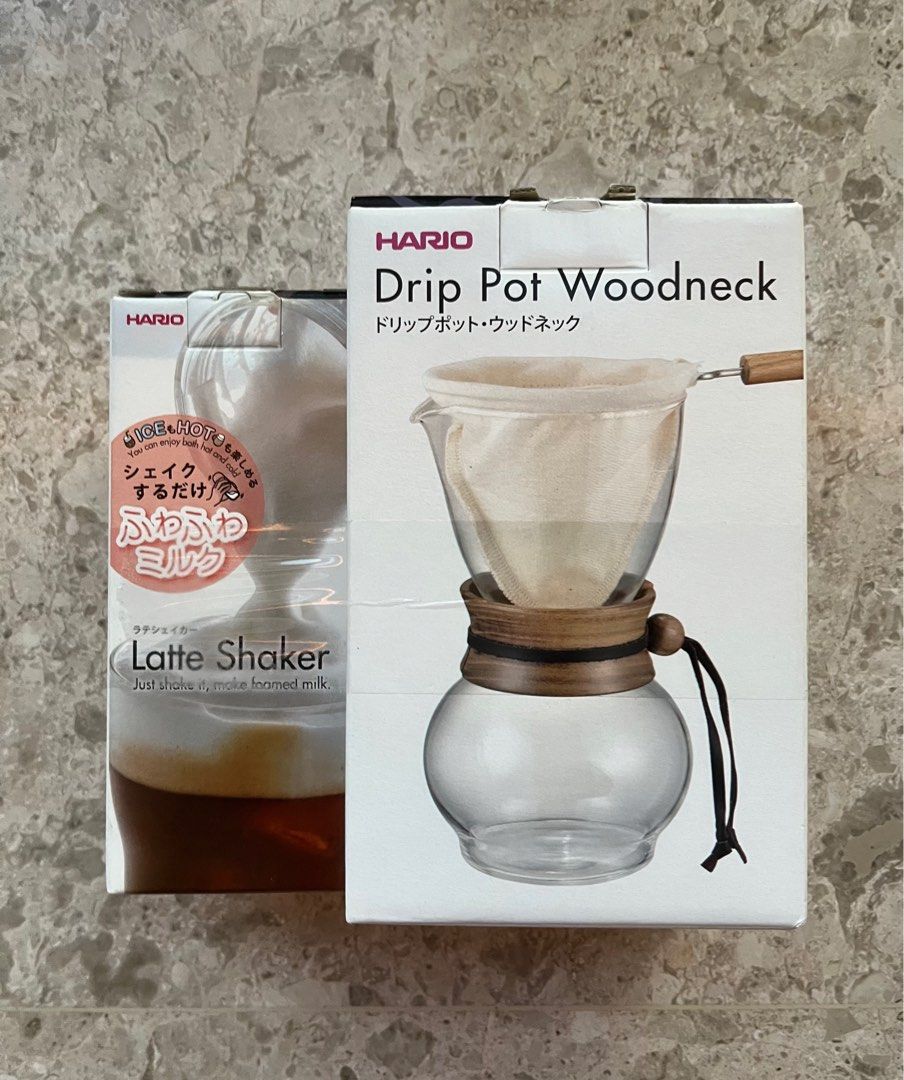 Hario DPW-3 Woodneck Coffee Drip Pot 480ml, TV & Home Appliances, Kitchen Appliances, Coffee ...