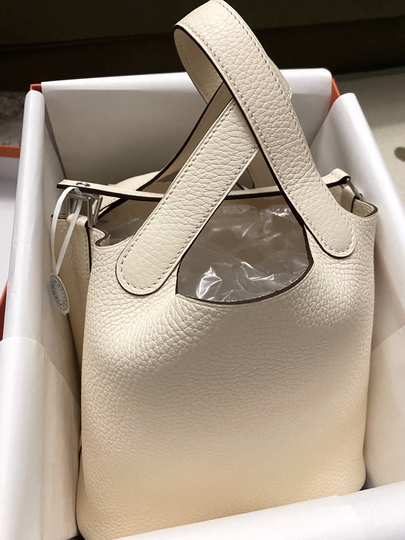 Hermes Picotin 18 Nata PHW, Luxury, Bags & Wallets on Carousell