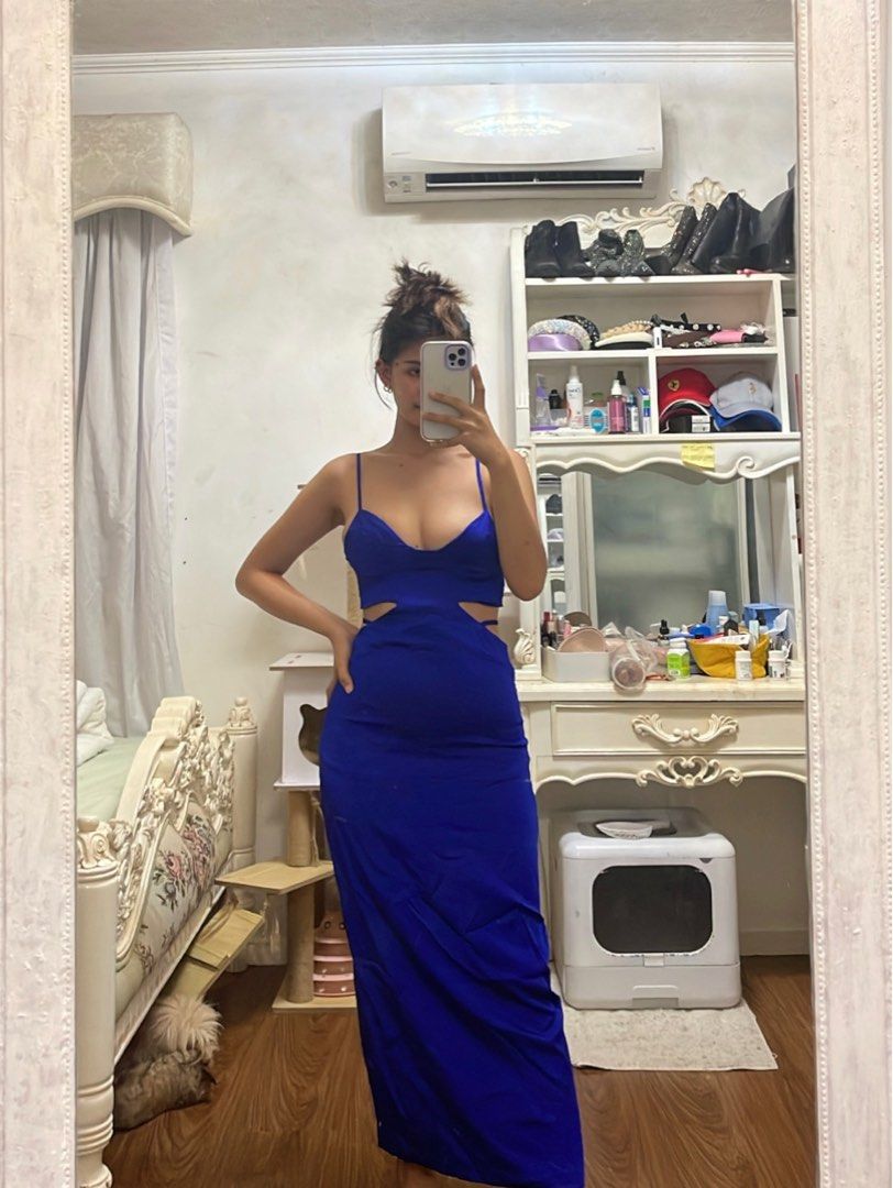 High cut dress silk, Women's Fashion, Dresses & Sets, Dresses on Carousell