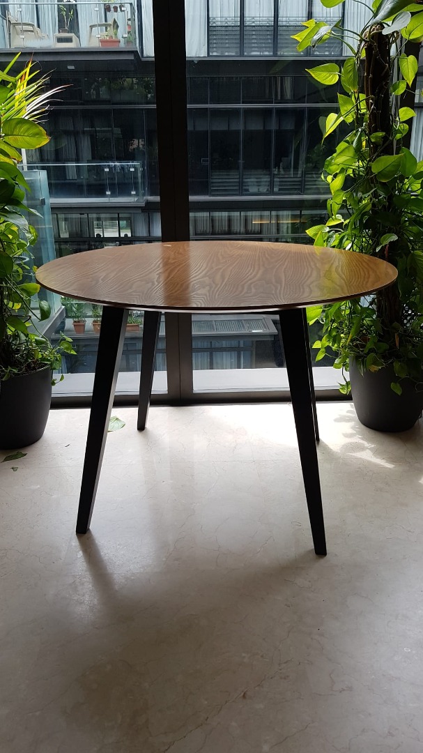 Hipvan Ralph Round Dining Table 1m - Black, Cocoa, Furniture & Home ...