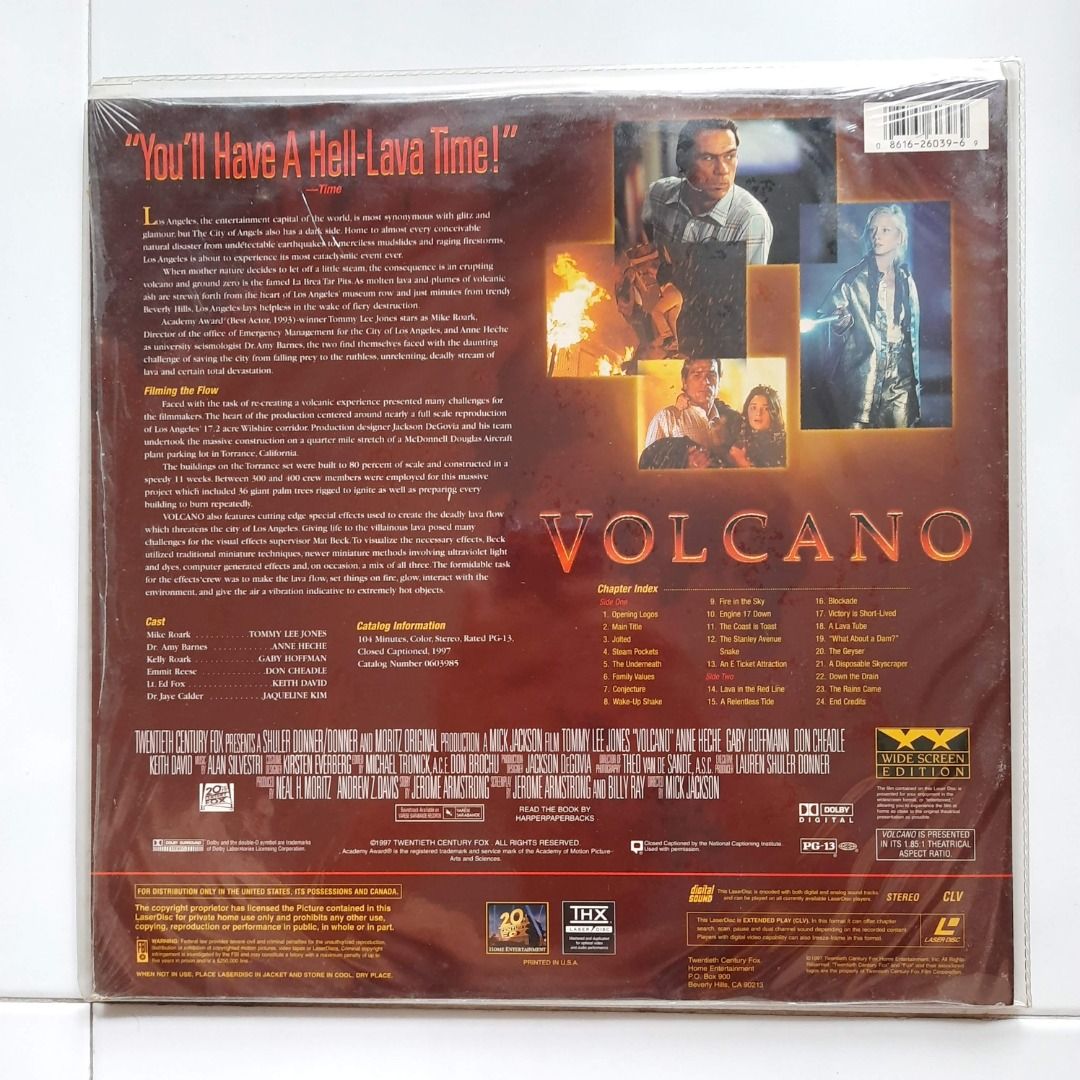 Hollywood Block Buster Video Laser Disc / Volcano by Tommy Lee Jones ...