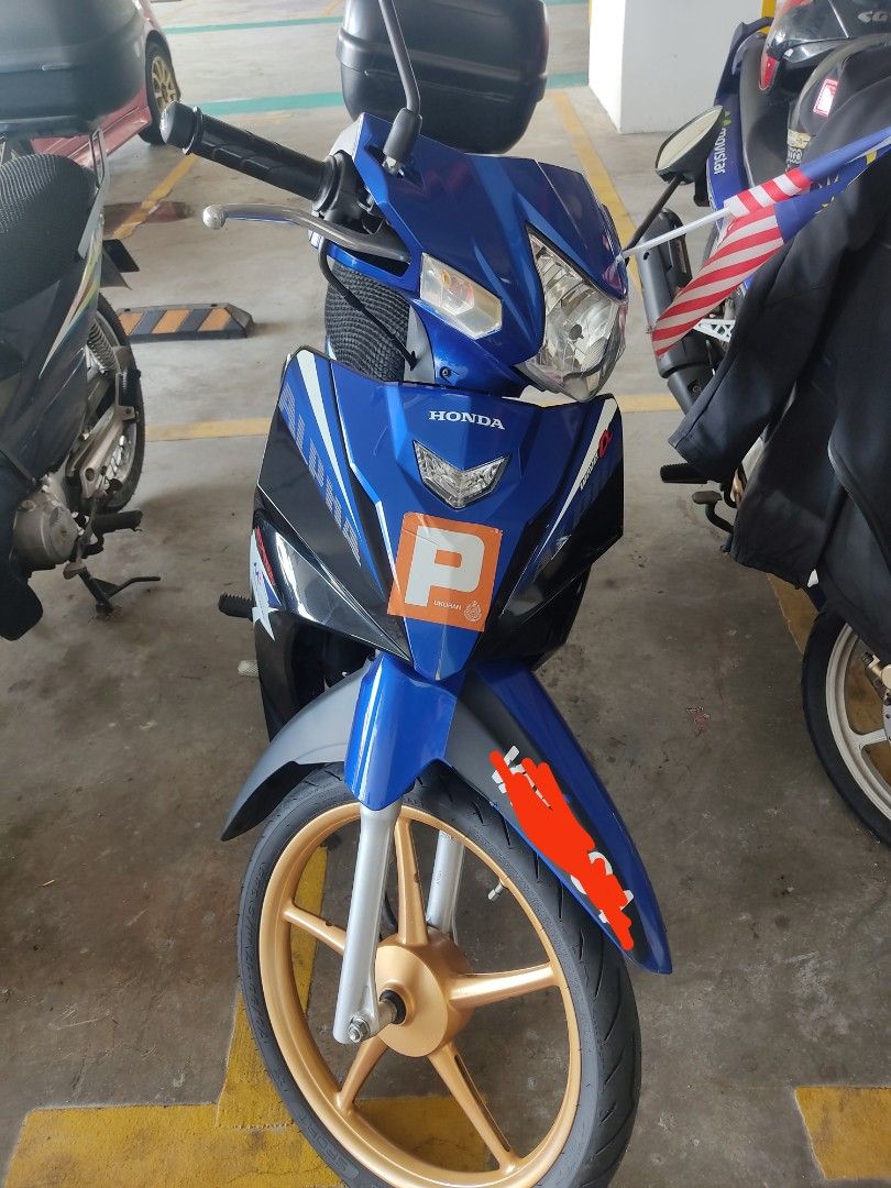 Honda Alpha Wave with Givi box, Motorbikes on Carousell