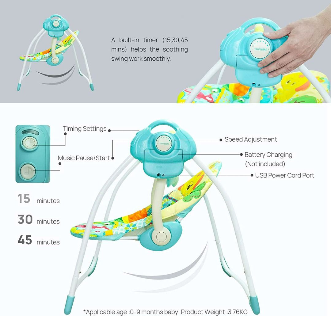 [iDS] Electric Baby Rocking Chair, 0-9 Months for Infants Rocker Bed ...