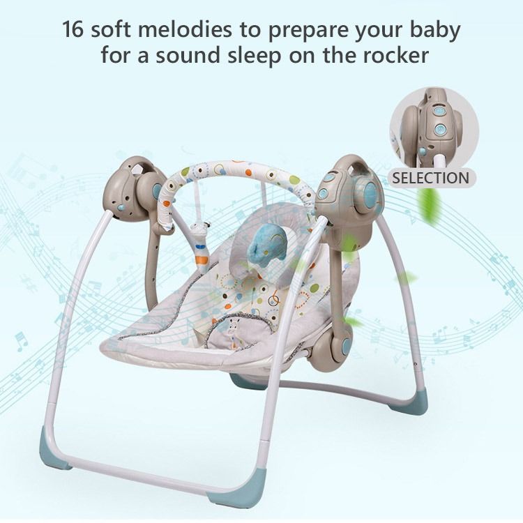 [iDS] Electric Baby Rocking Chair, 0-9 Months for Infants Rocker Bed ...