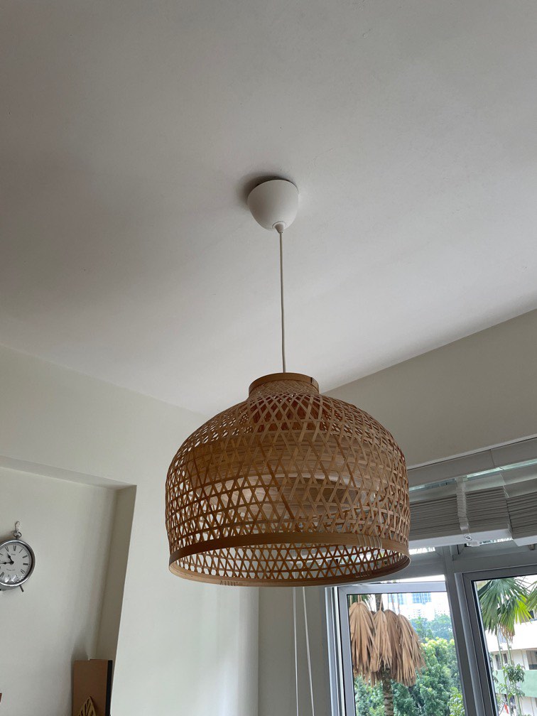 Ikea rattan light, Furniture & Home Living, Lighting & Fans, Lighting ...