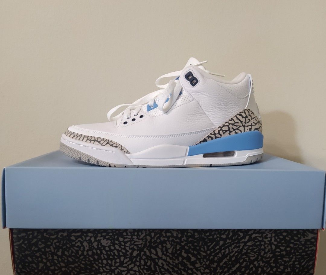 Jordan 3 UNC, Men's Fashion, Footwear, Sneakers on Carousell
