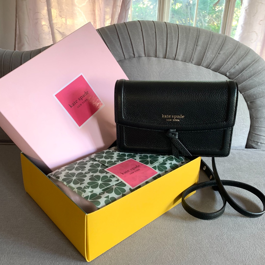 (BNEW in box) Kate Spade Retail WOC Wallet on Chain - Knott Flap ...