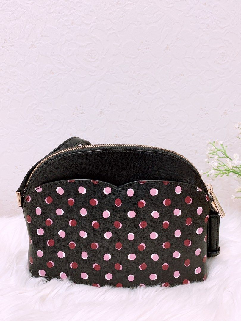 Kate Spade Payton Fiesta Dot Dome Crossbody Black Multi, Luxury, Bags ...
