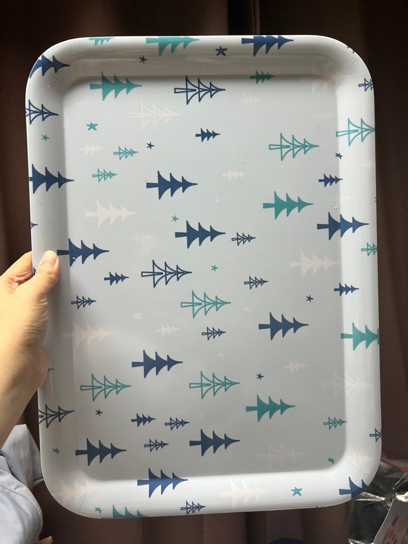 Kitchen Christmas baby blue Serving Food Tray (Daiso Japan), Furniture ...