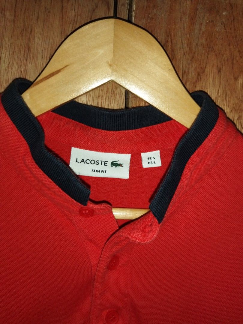 Lacoste Chinese Collar Polo Shirt, Men's Fashion, Tops & Sets, Tshirts & Polo Shirts on Carousell