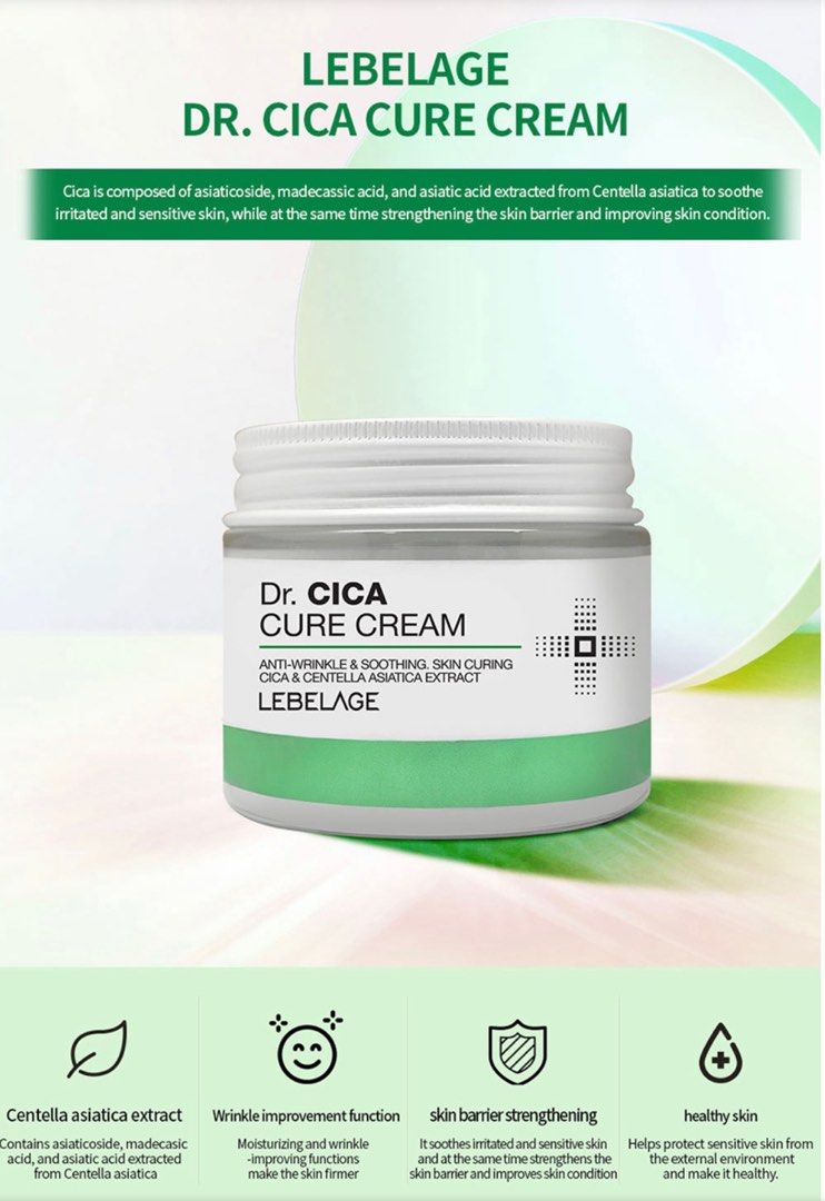 Lebelage Dr Cica cure cream, Beauty & Personal Care, Face, Face Care on ...