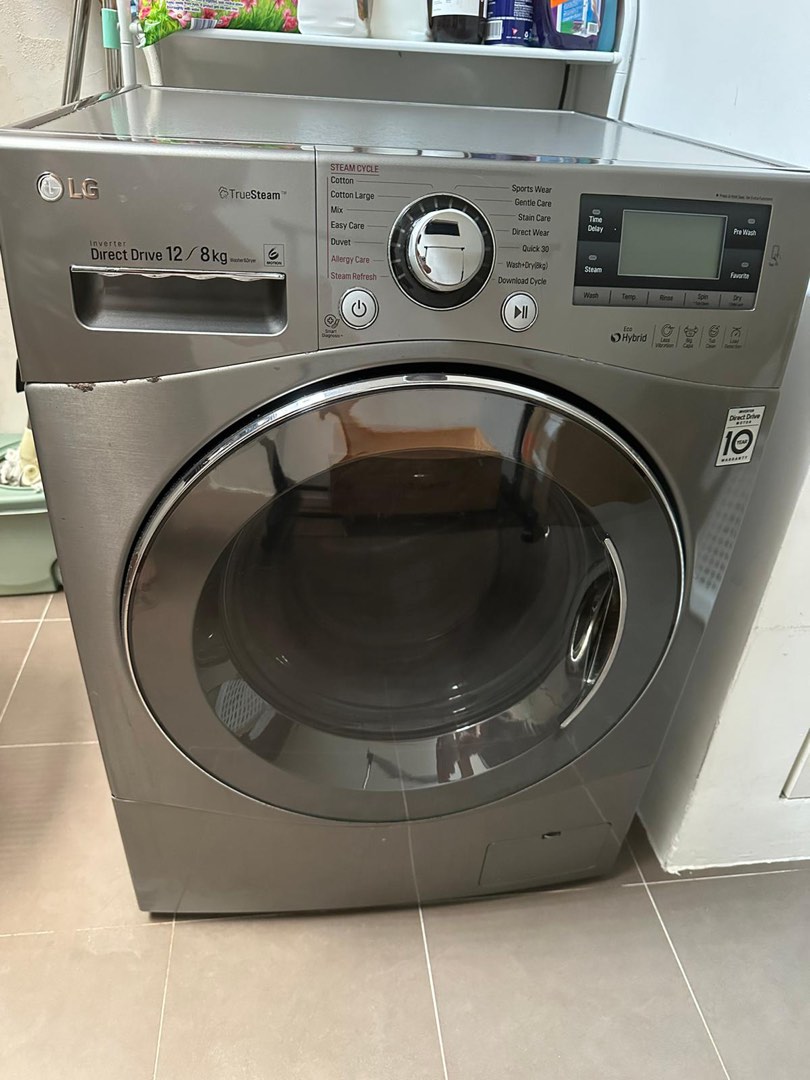 LG Washing Machine 12kg Front Load, TV & Home Appliances, Washing ...
